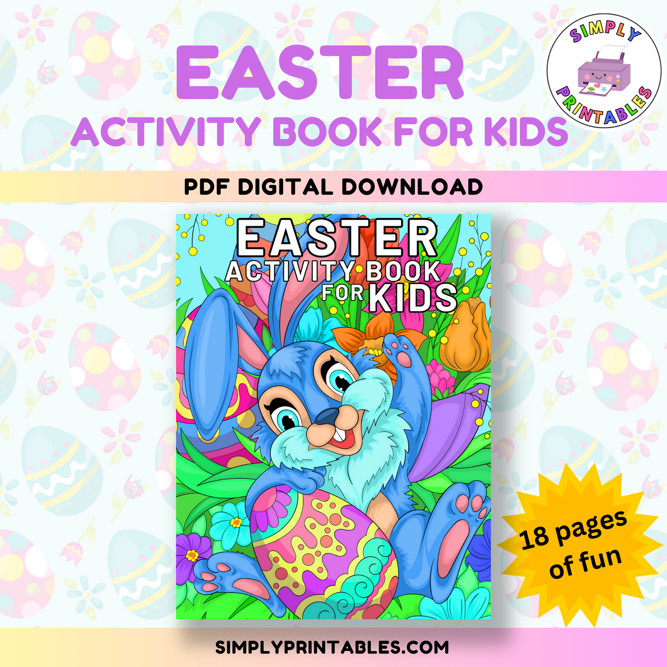 EASTER ACTIVITY BOOK FOR KIDS – SimplyPrintables